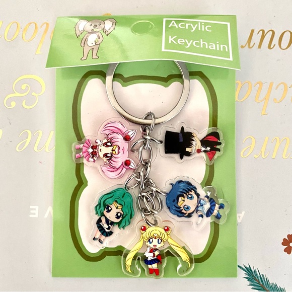 Vintage | Accessories | Sailor Moon Keychain Character Acrylic Dangle ...
